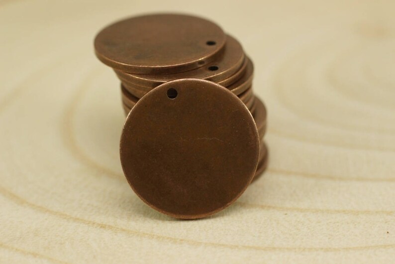 1.4x25mm Antique Copper Disc Brass Discs Round Stamping - Etsy