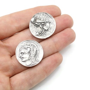 Roman Women With Helmet Antique Silver Coins, 26.5mm Roman Empire ...