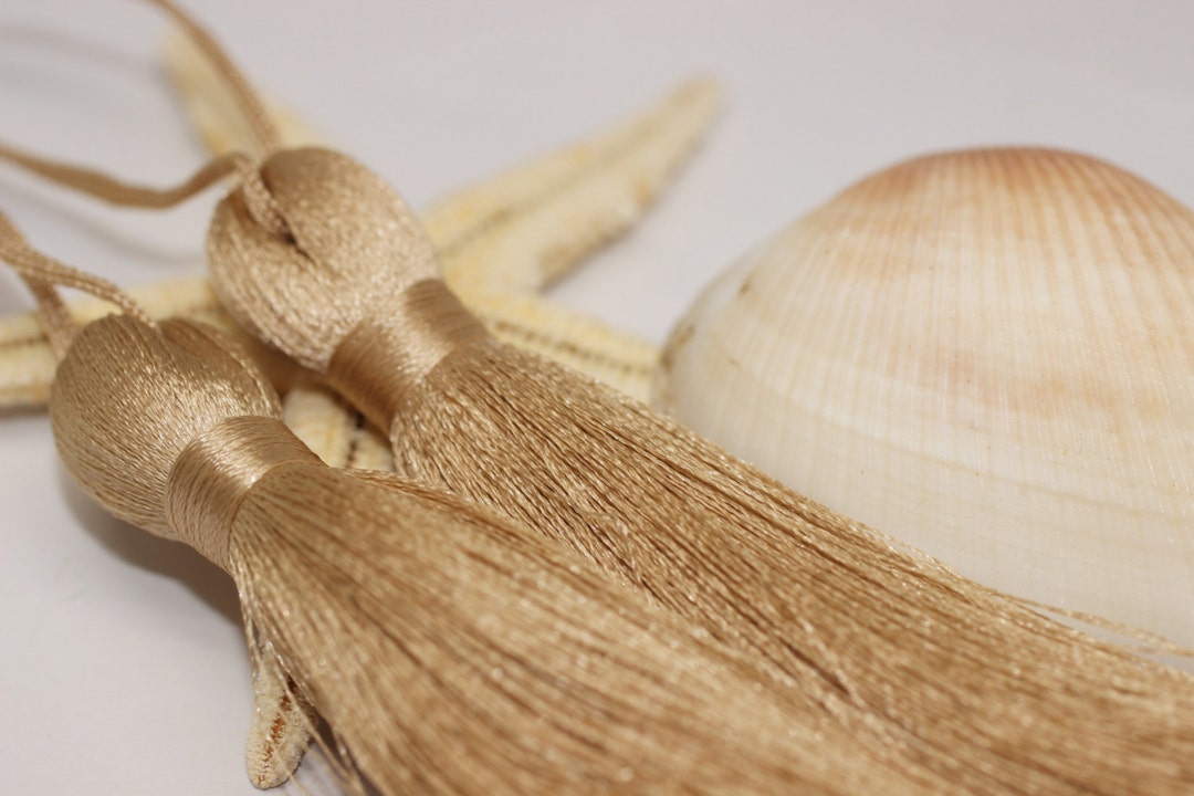 Cream Extra Large Silky Tassel - 110 Mm Large Tassels - Mala Necklace ...