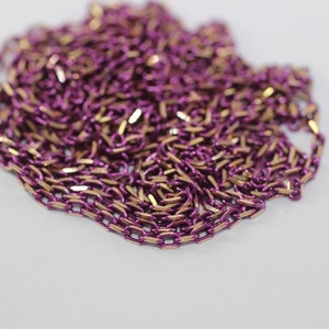 1.8x3 Mm Purple Chain Link, Brass Chains, Loose Chain, Gold Chain ...