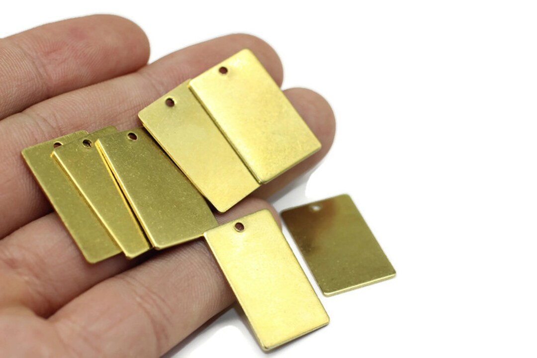 15x25mm Rectangle Blanks, Rectangle Stamping Blanks, Brass Blanks ...