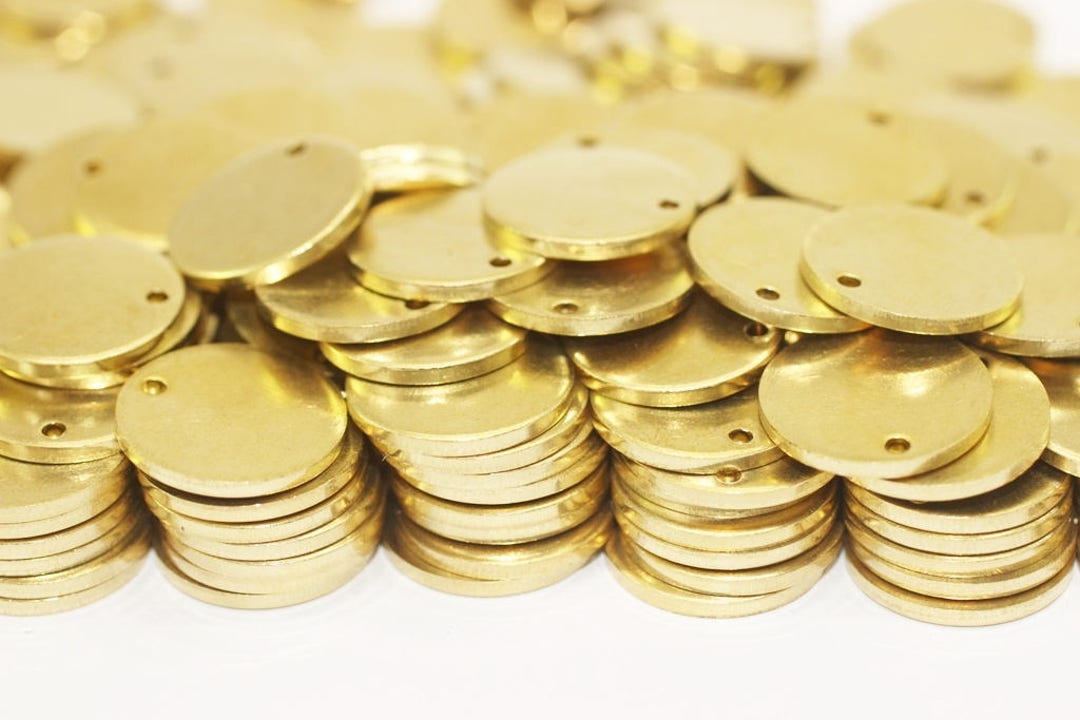 1.4x16mm Raw Brass Disc, Solid Brass Disc, Round Stamping Discs ...