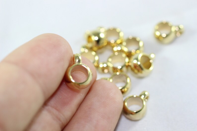 Gold Plated Tiny Spacer Beads Circle Charms CCB Material | Etsy