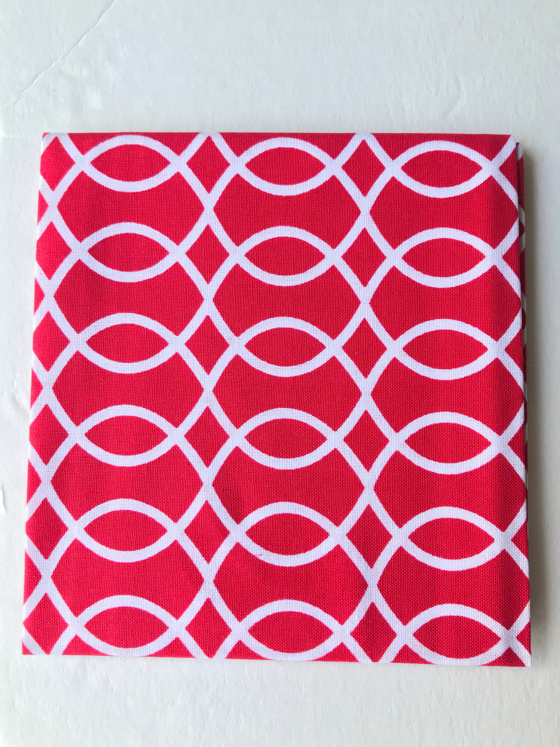 Fat Quarter Fabric. Red Patterns Cotton Fabric. Quilting | Etsy