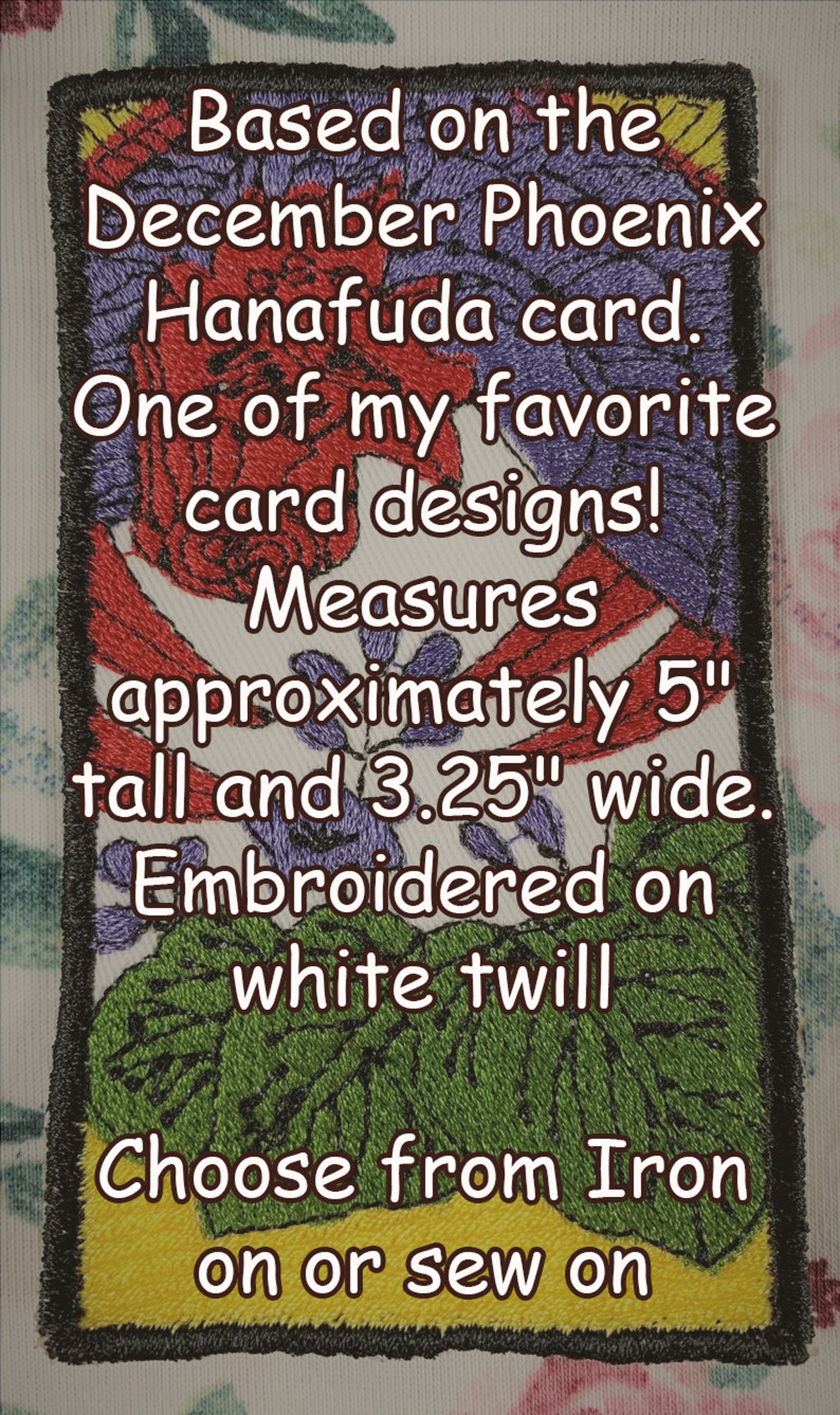 Hanafuda December Phoenix Patch - Etsy