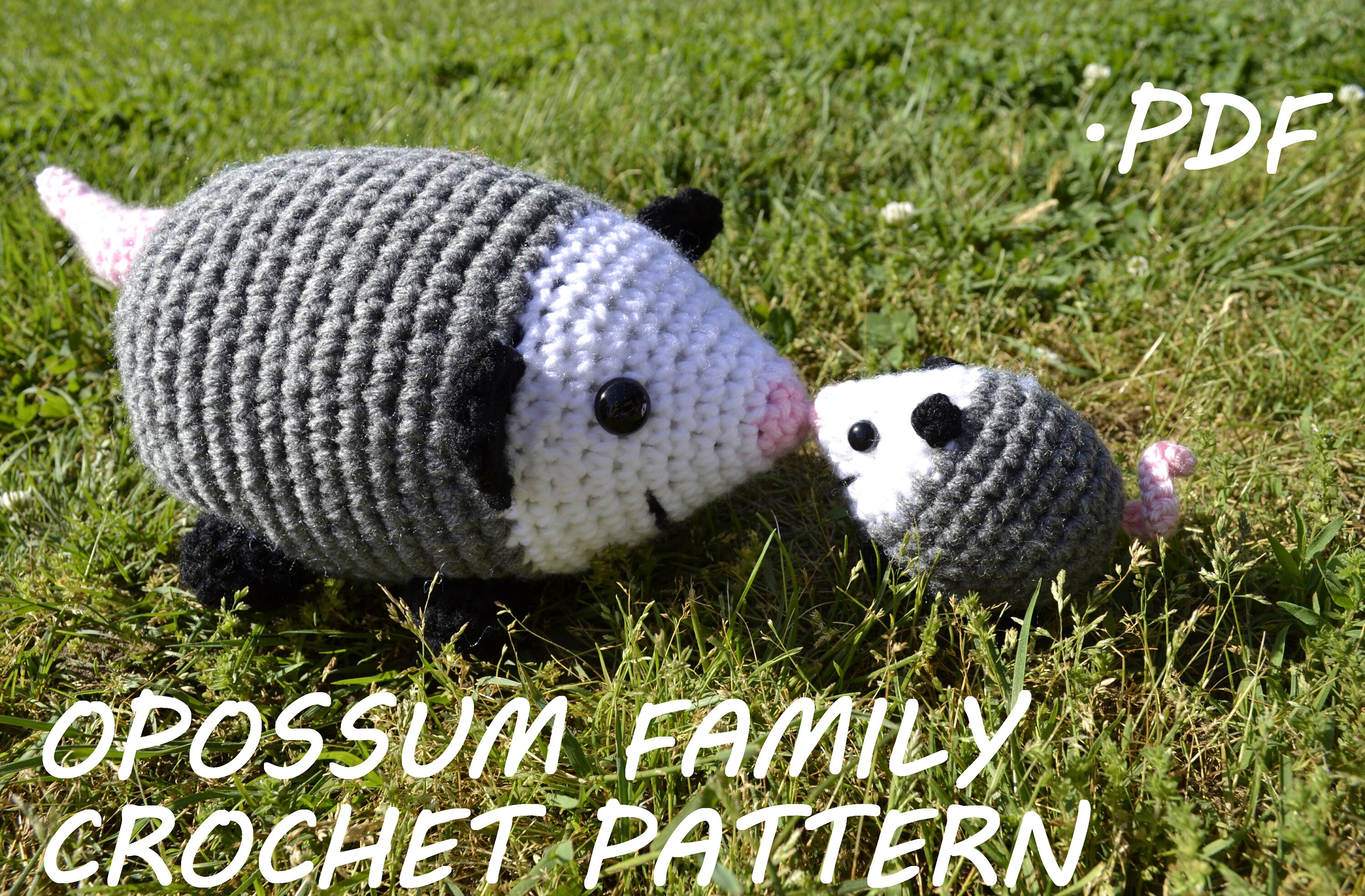 CROCHET PATTERN Opossum Family PDF File | Etsy