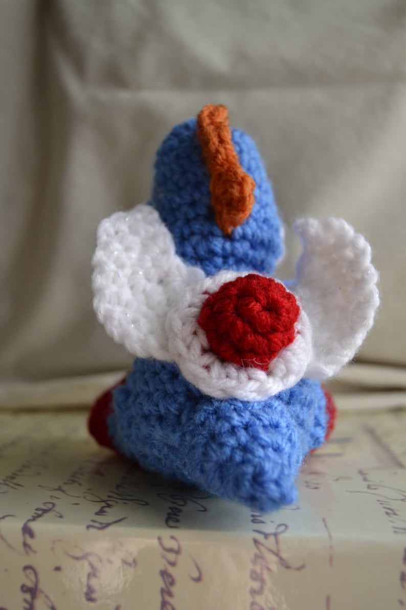 Blue Winged Yarn Yoshi Amigurumi Plushie - Etsy