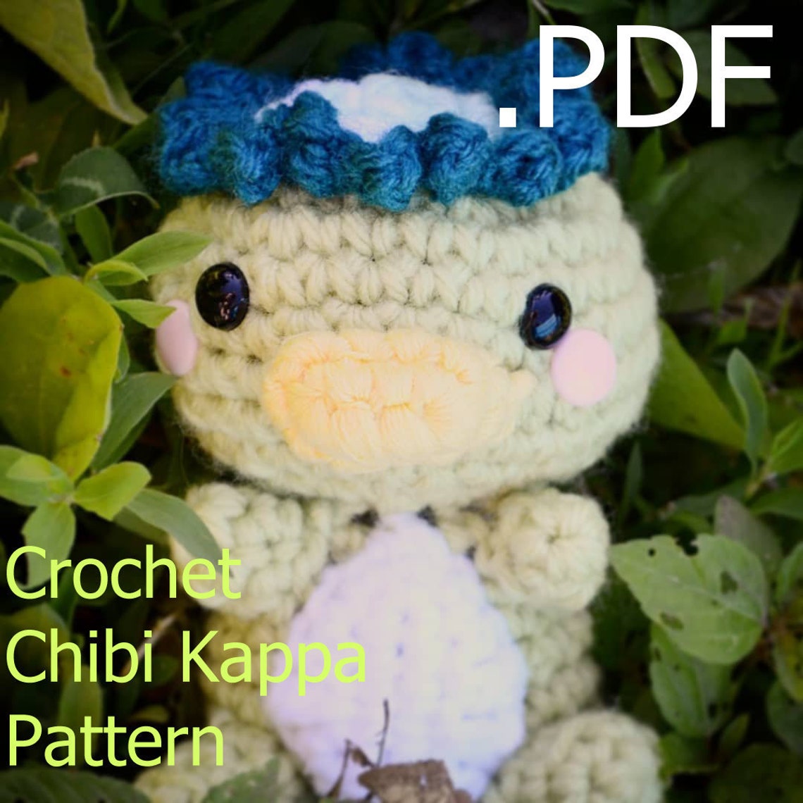 Crochet PATTERN PDF Cute Chibi Kappa Amigurumi Plushie | Etsy