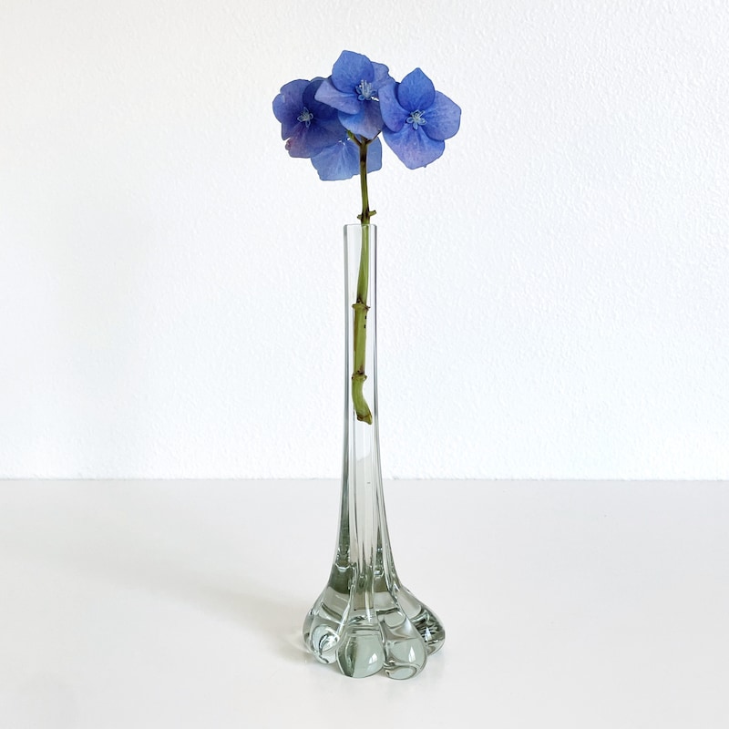 Footed Glass Vase - Etsy