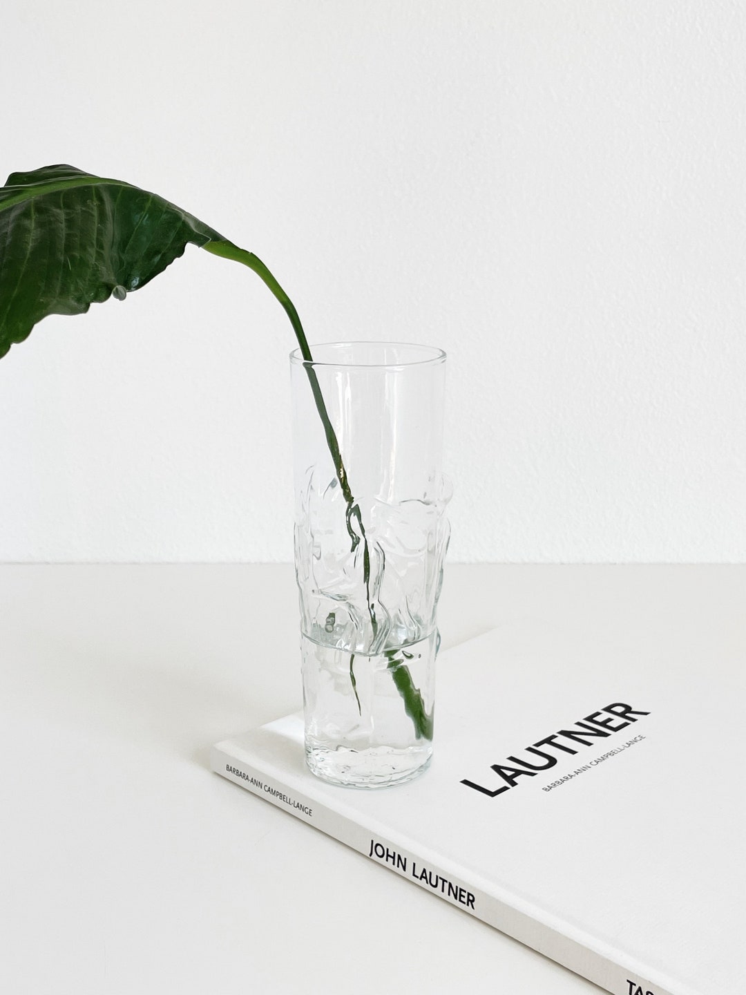 La Femme Clear Glass 7” Vase or Highball Glass by Libbey, Mid Century ...
