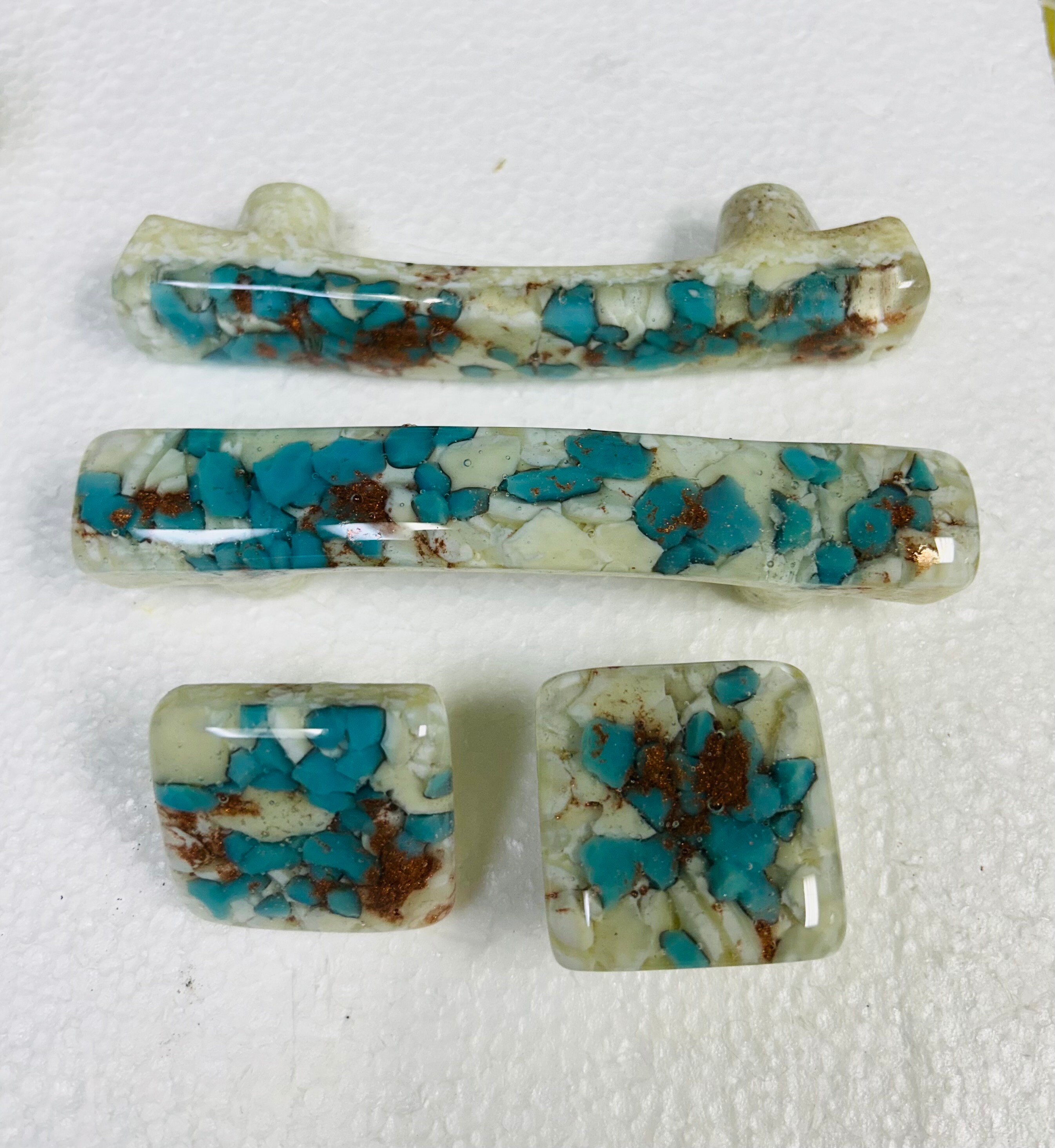 Fused Glass Cabinet Pulls and Knobs - Etsy
