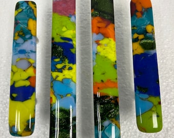 Colorful Cast Fused Glass Cabinet Pulls and Knobs - Etsy