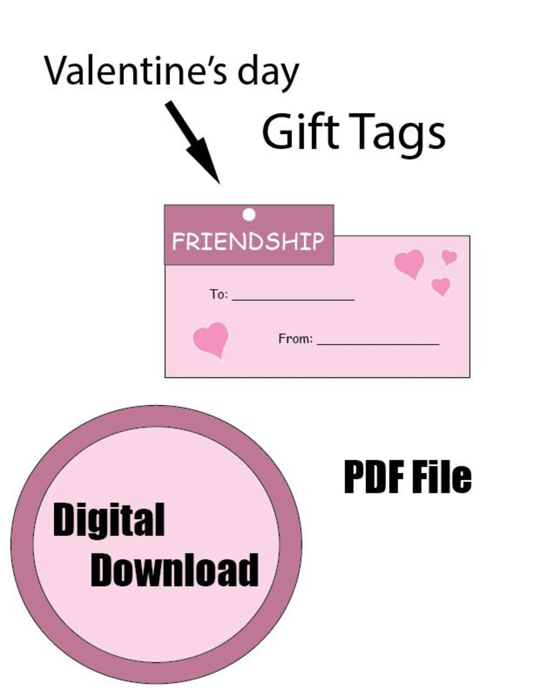 Friendship Gift Tags | 8X 11 | PDF FILE | - Etsy