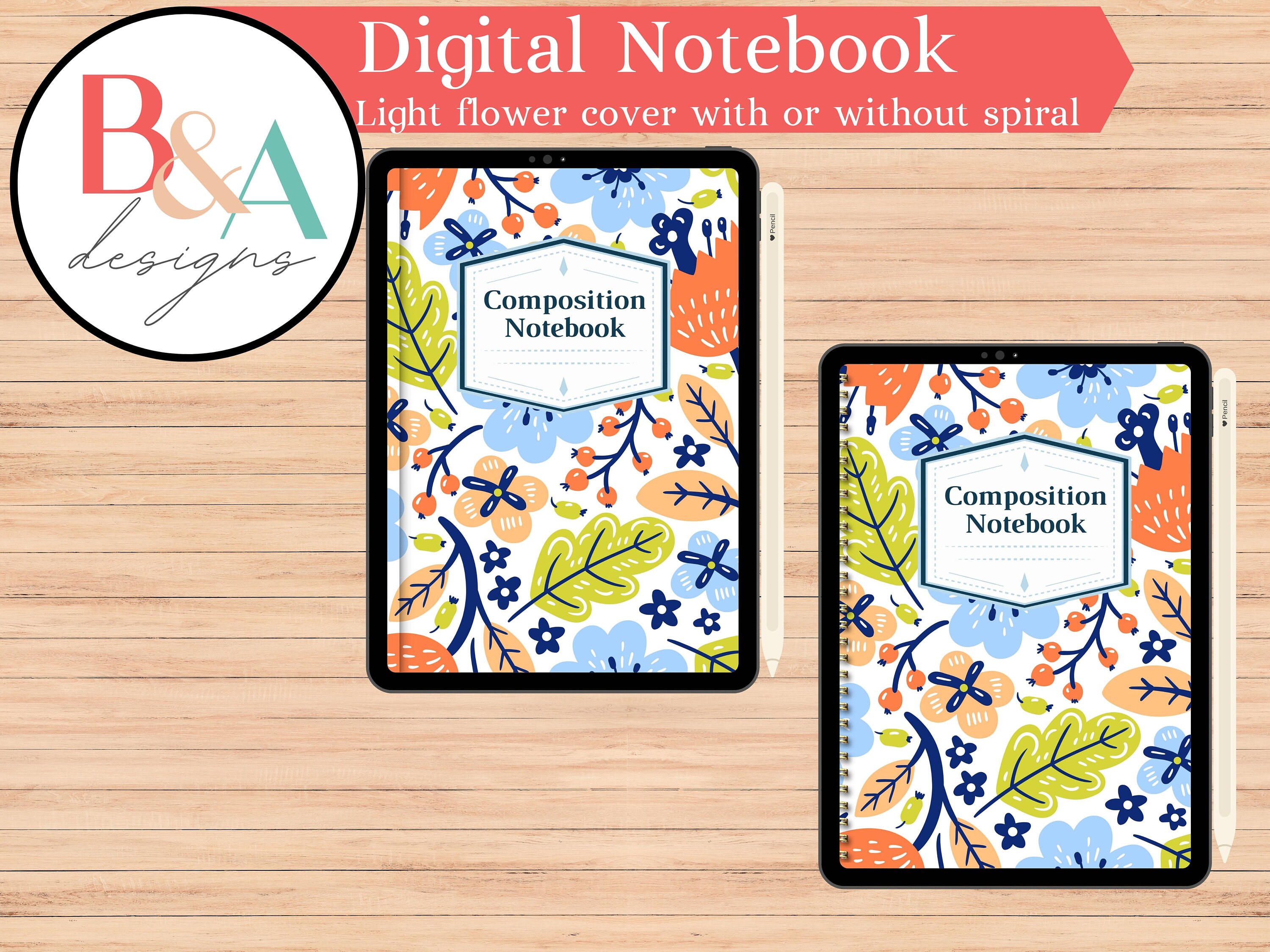 Blooms and Pages: Reading Journal Digital Journal Digital Notepad iPad ...