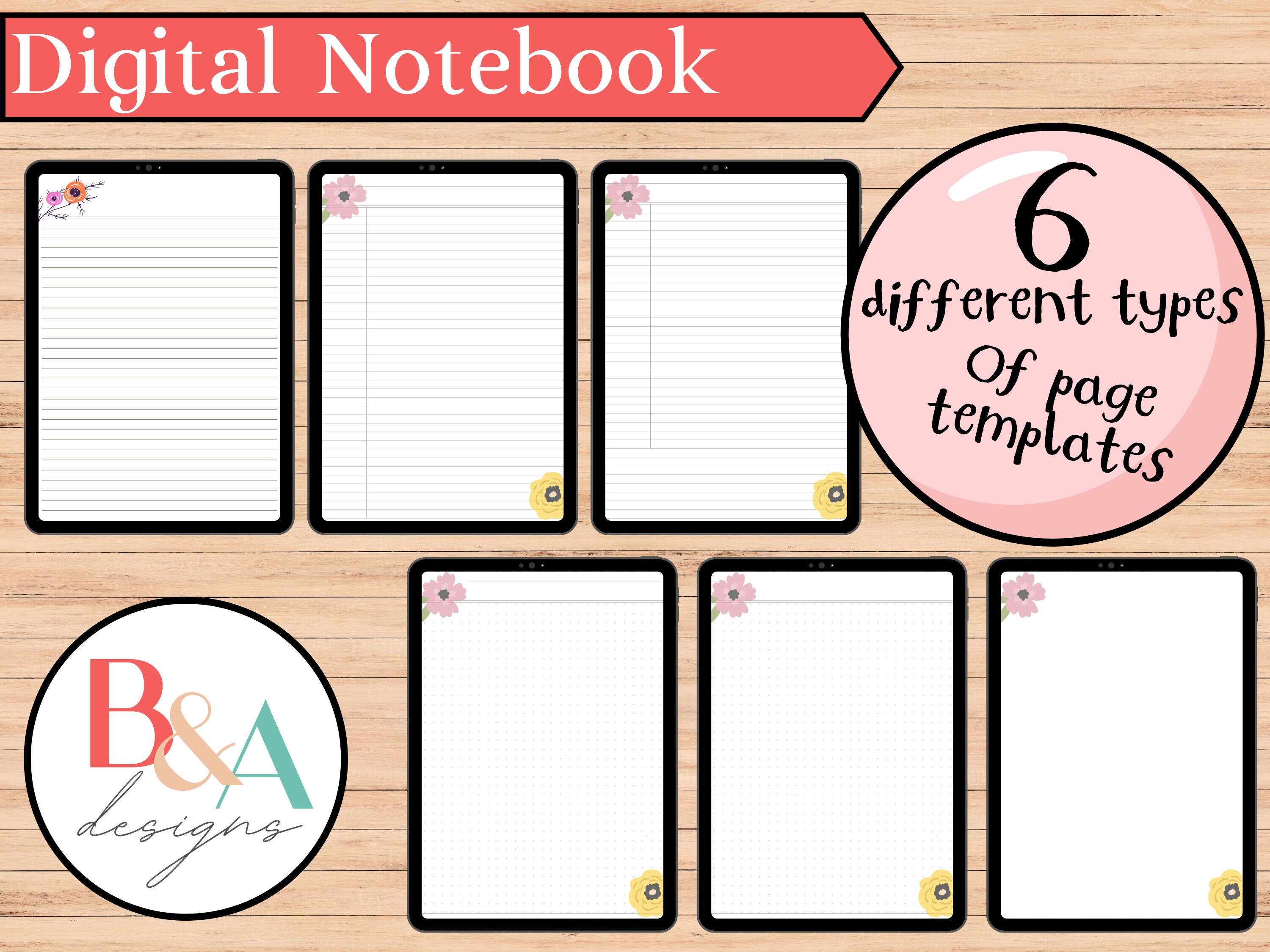 Tiffany Blooms: Reading Journal Digital Journal Digital Notepad iPad ...