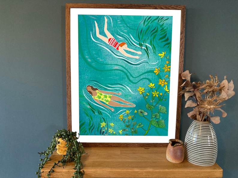 The Swimmers Print - Etsy UK