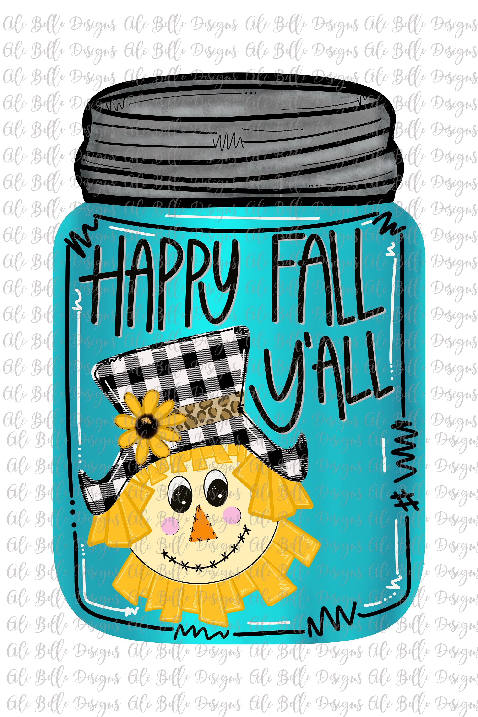 Mason Jar Template Scarecrow Mason Jar Fall Aparecium | Etsy