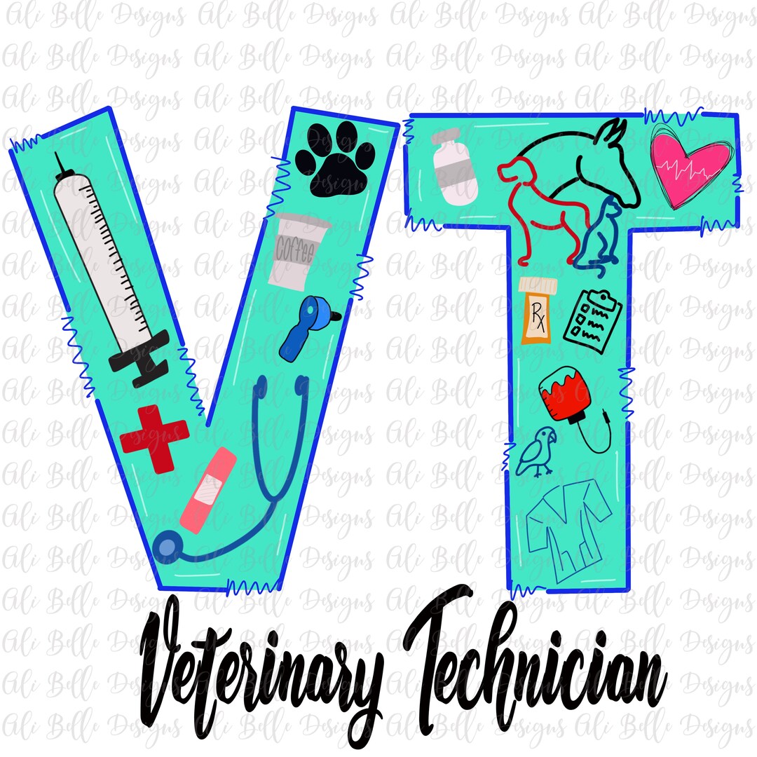 Veterinary Tech, VT, Vet Tech, Sublimation Design, Printable Art ...