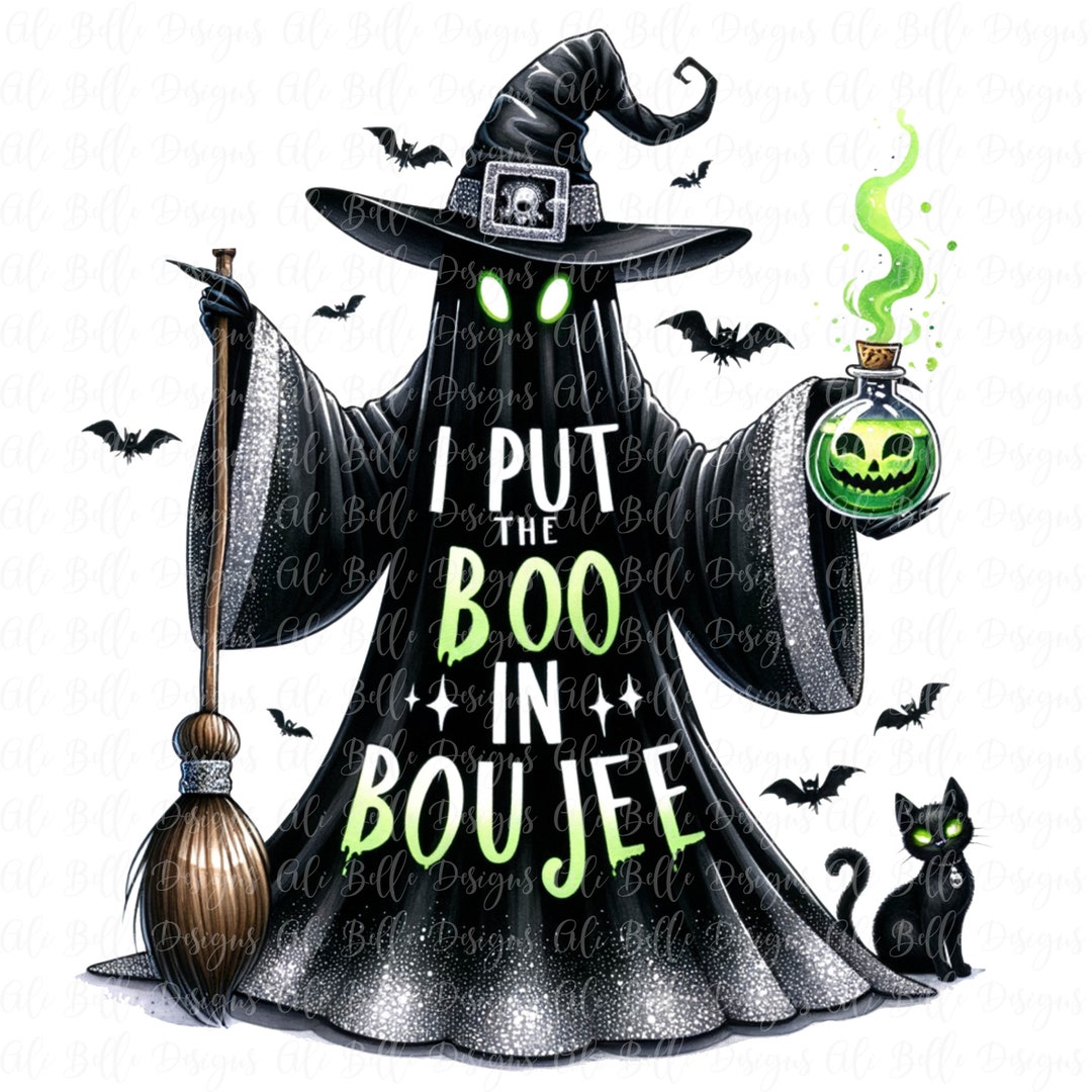 I Put the BOO in Boujee Tshirt Design Cute Ghost Halloween Witch Potion ...