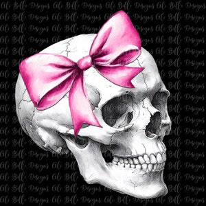Retro Pink Coquette Bow Skull Png Halloween Bow Skull Sublimation ...