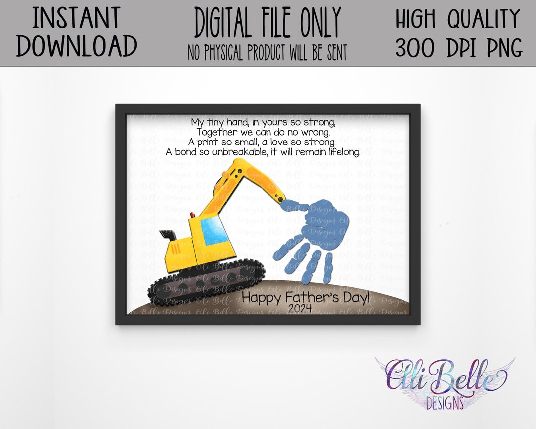 Fathers Day Handprint Art Craft| PRINTABLE | Gift for Dad From Kids ...