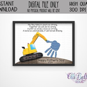 Fathers Day Handprint Art Craft| PRINTABLE | Gift for Dad From Kids ...