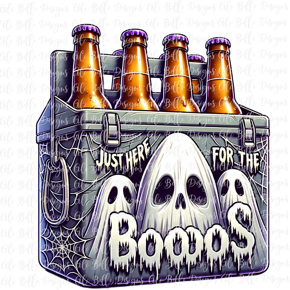 Just Here for the BOOS PNG Beer Ghost Sublimation Design Beer Halloween ...