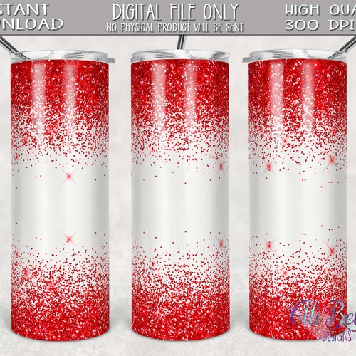 20 Oz Skinny Tumbler Sublimation Design Glitter Confetti - Etsy
