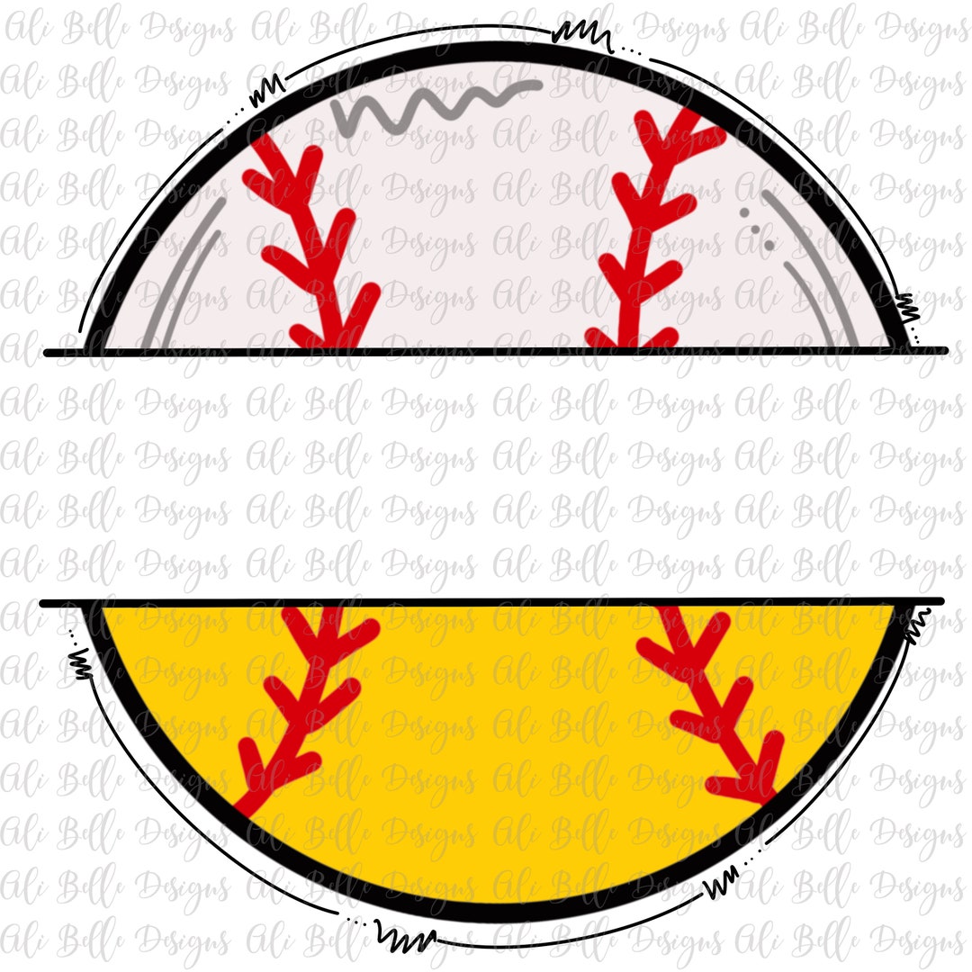 Baseball and Softball Sublimation Png Design| Split Softball| Digital ...