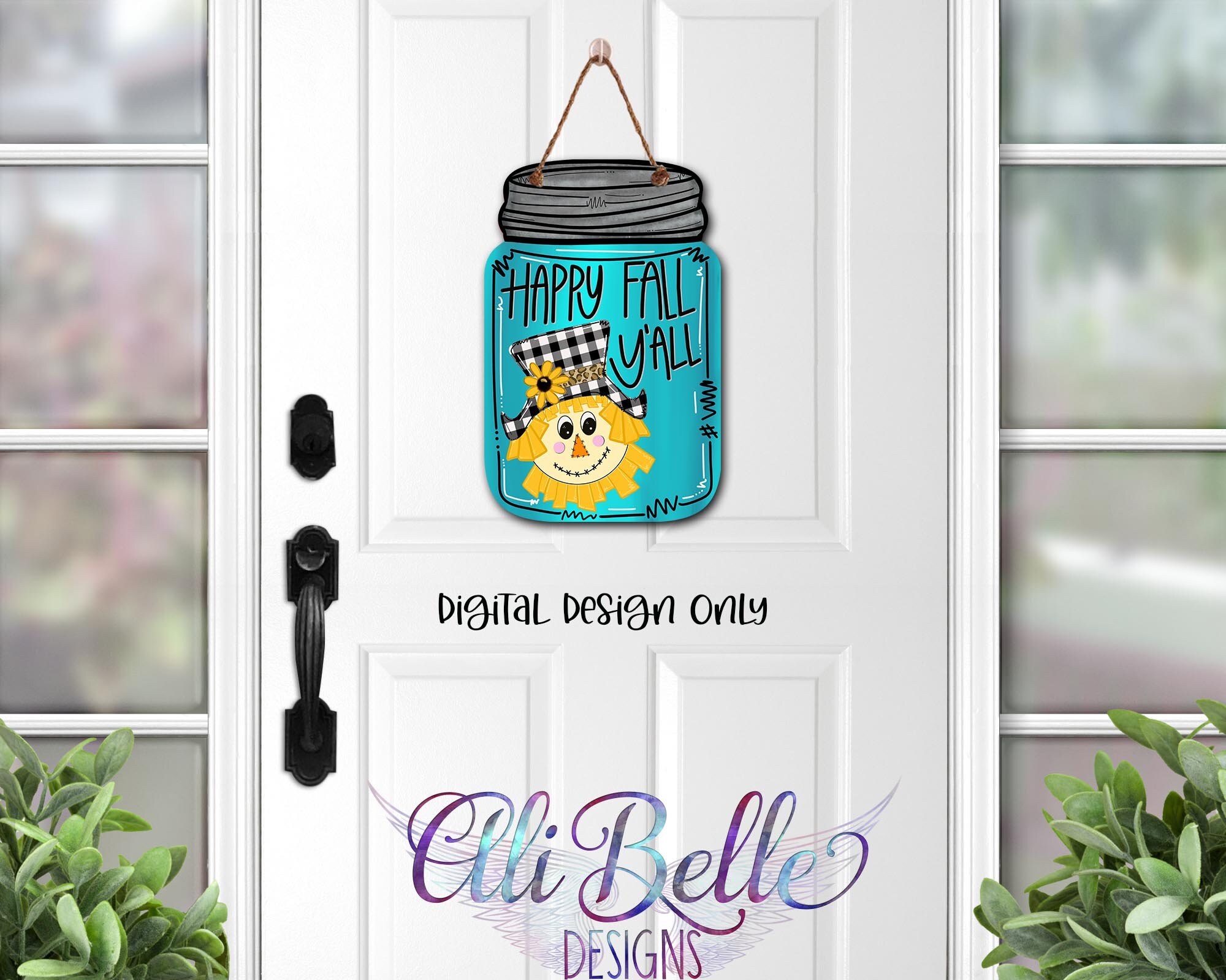 Mason Jar Template Scarecrow Mason Jar Fall Aparecium | Etsy