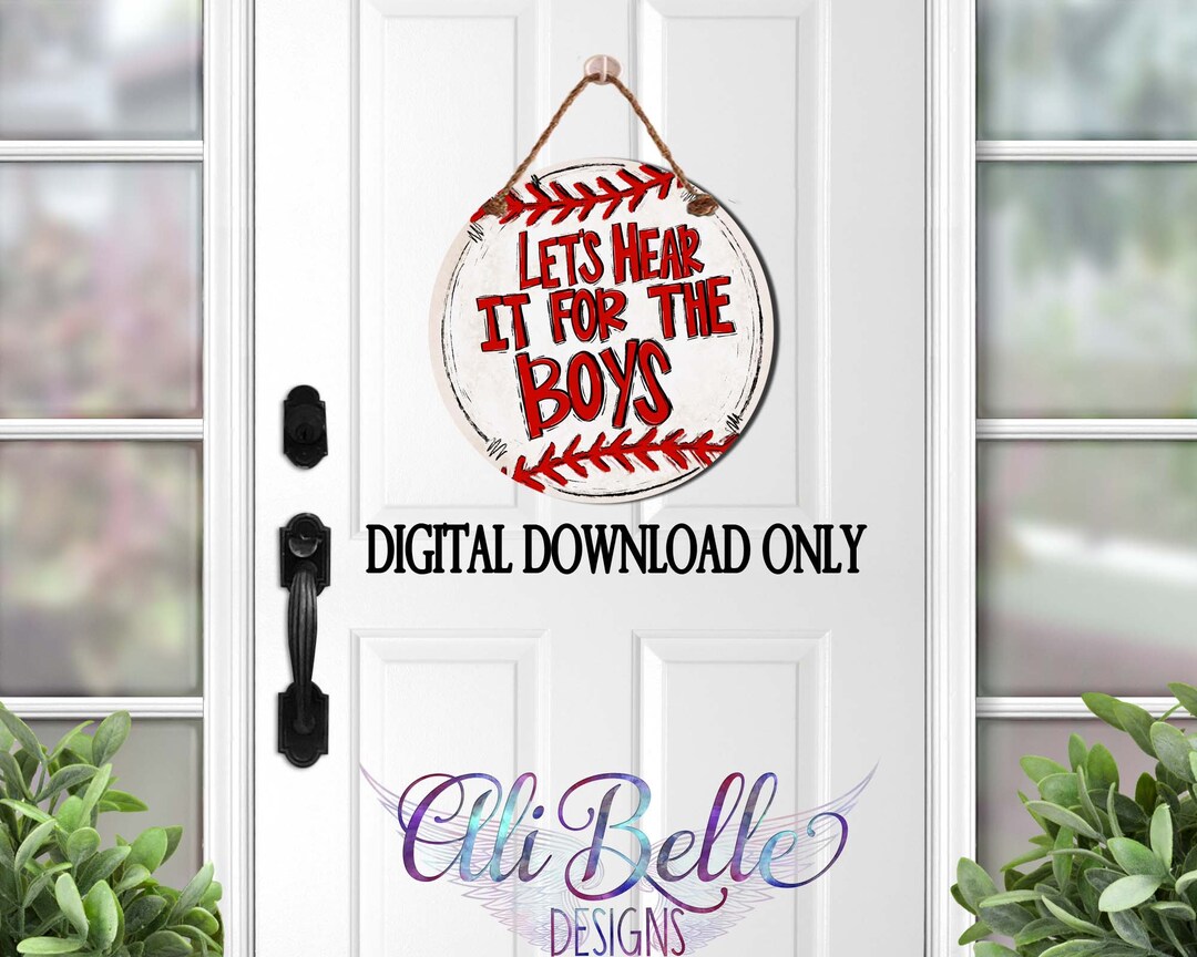 Baseball Door Hanger Template Aparecium Designs Let's Hear It for the ...