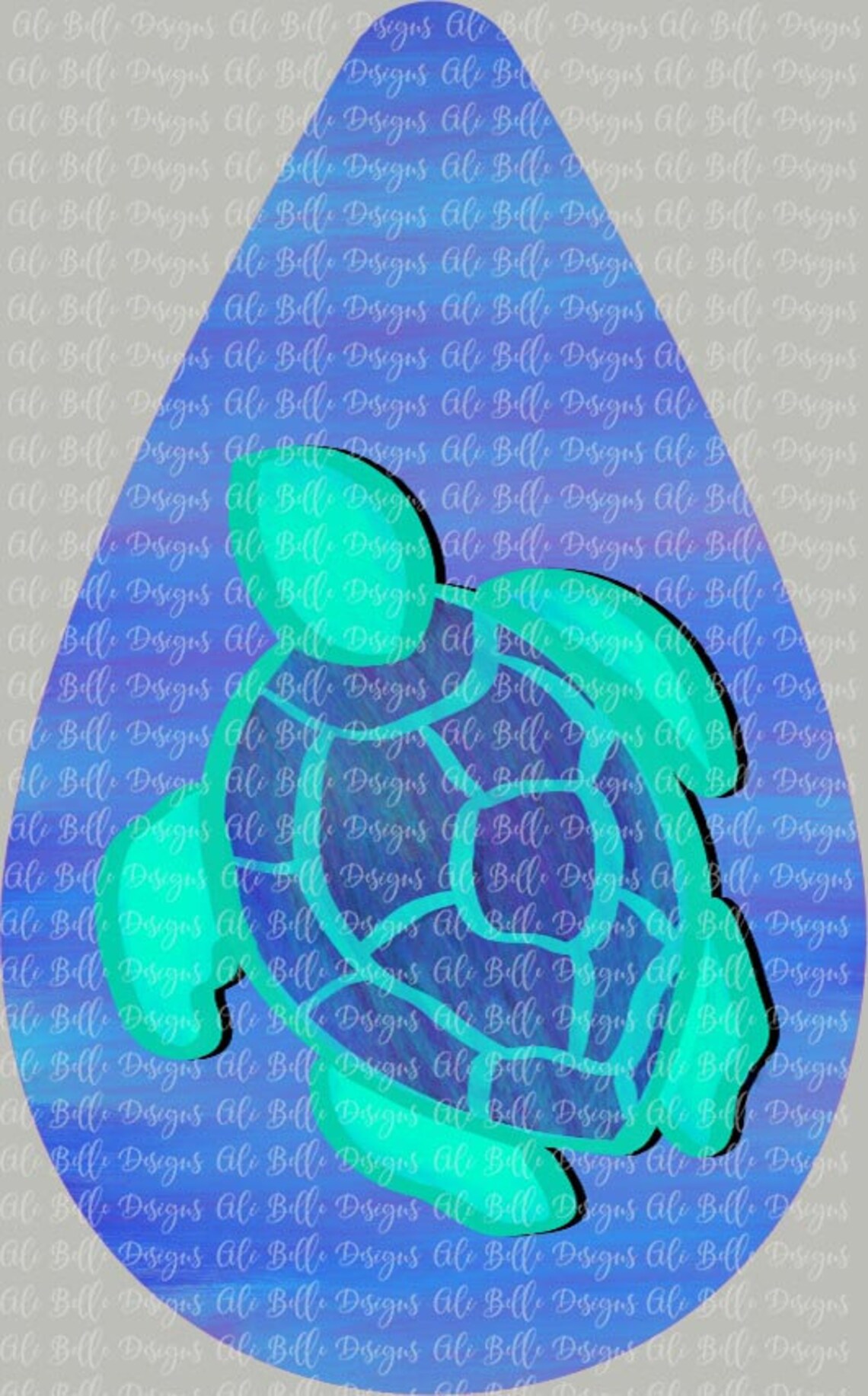 Sea Turtle Earrings Sublimation Design Aparecium Designs - Etsy