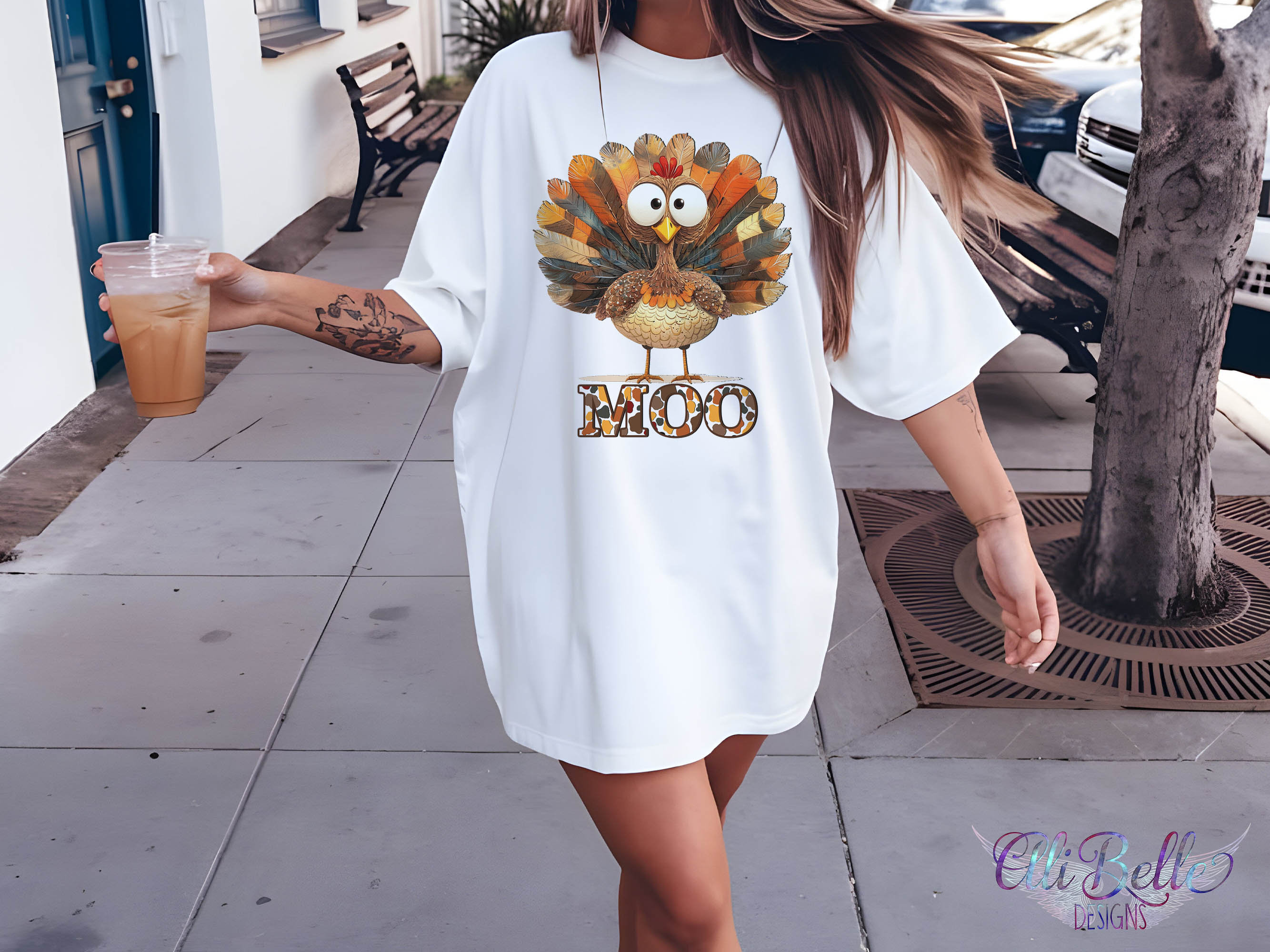 Funny Thanksgiving Turkey Moo PNG, Fall Turkey PNG, Thanksgiving Turkey ...