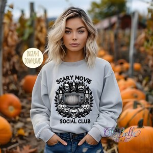Scary Movie Social Club, Spooky Movie Club PNG, Trendy, Trending ...