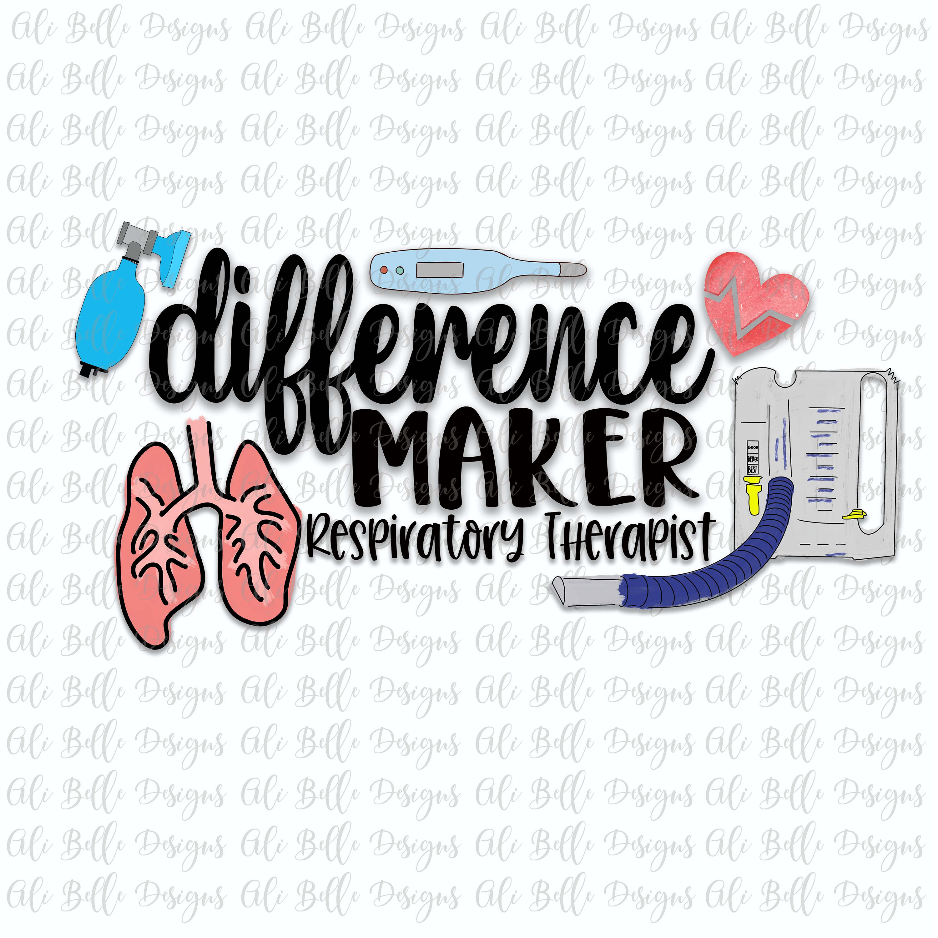 Respiratory Therapist Sublimation Respiratory Therapist | Etsy