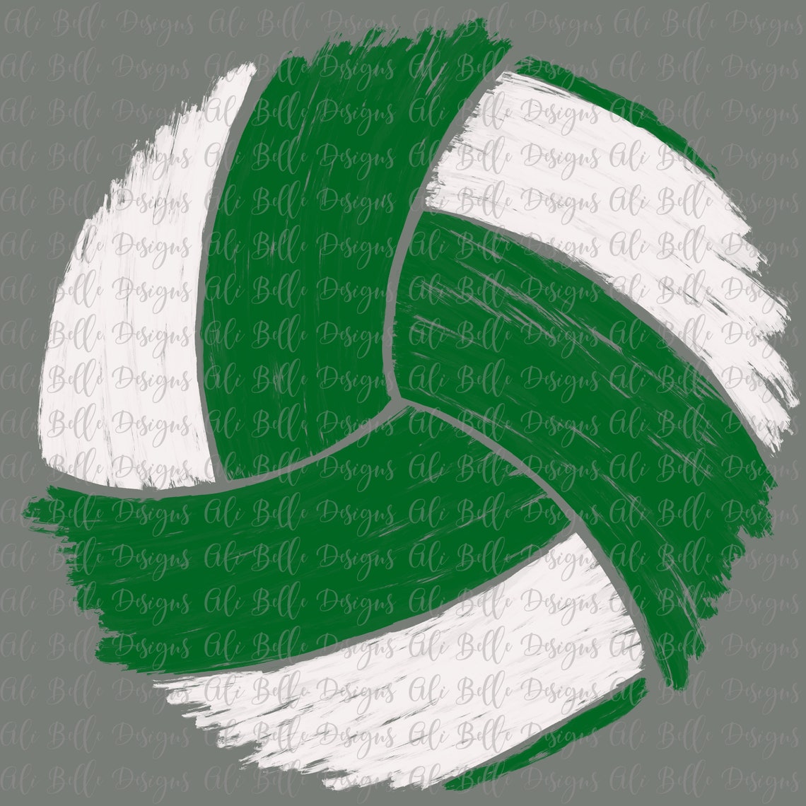 Volleyball, Sublimation Design, Instant Download, Ready to Print, Green ...