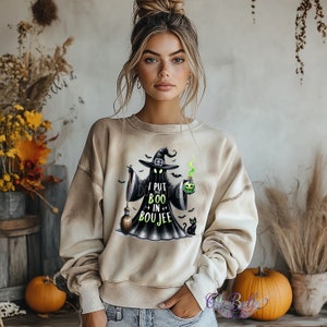 I Put the BOO in Boujee Tshirt Design Cute Ghost Halloween Witch Potion ...