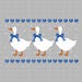 Vintage Charm Country Goose PNG | Hand-drawn White Geese With Blue ...