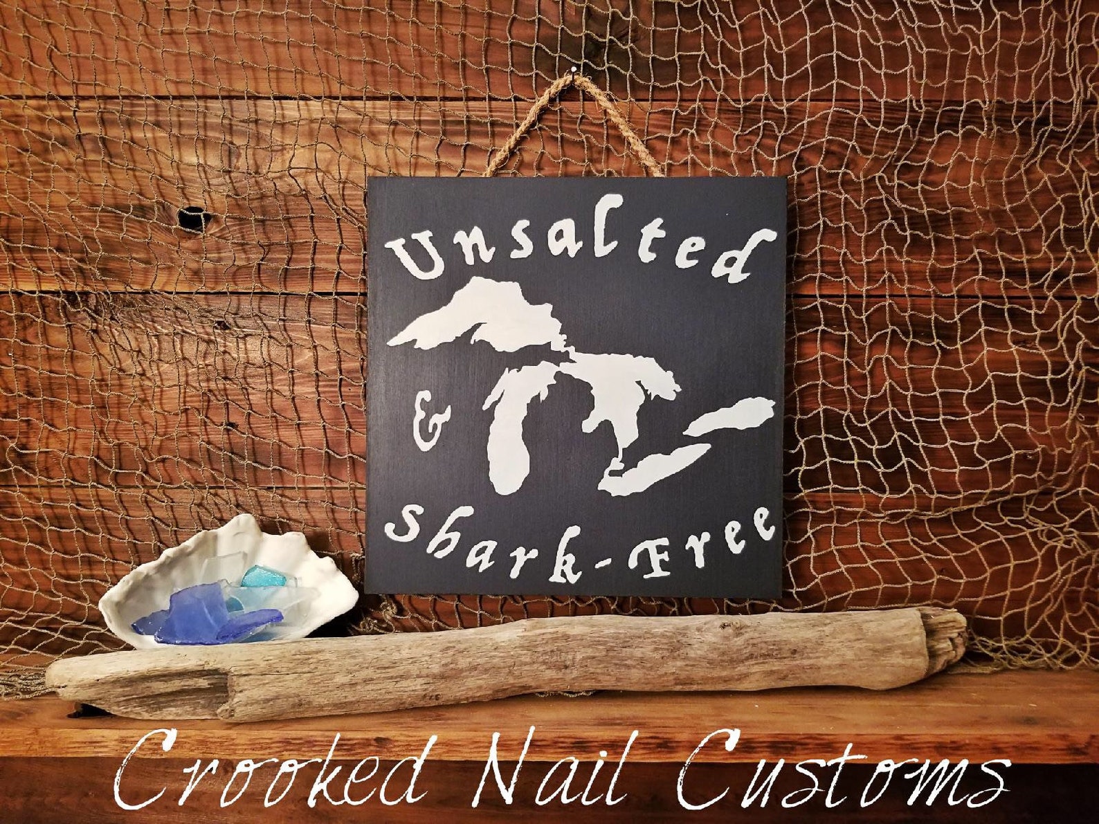 Unsalted and Shark Free Lake Signs Beach Signs Lake Life - Etsy