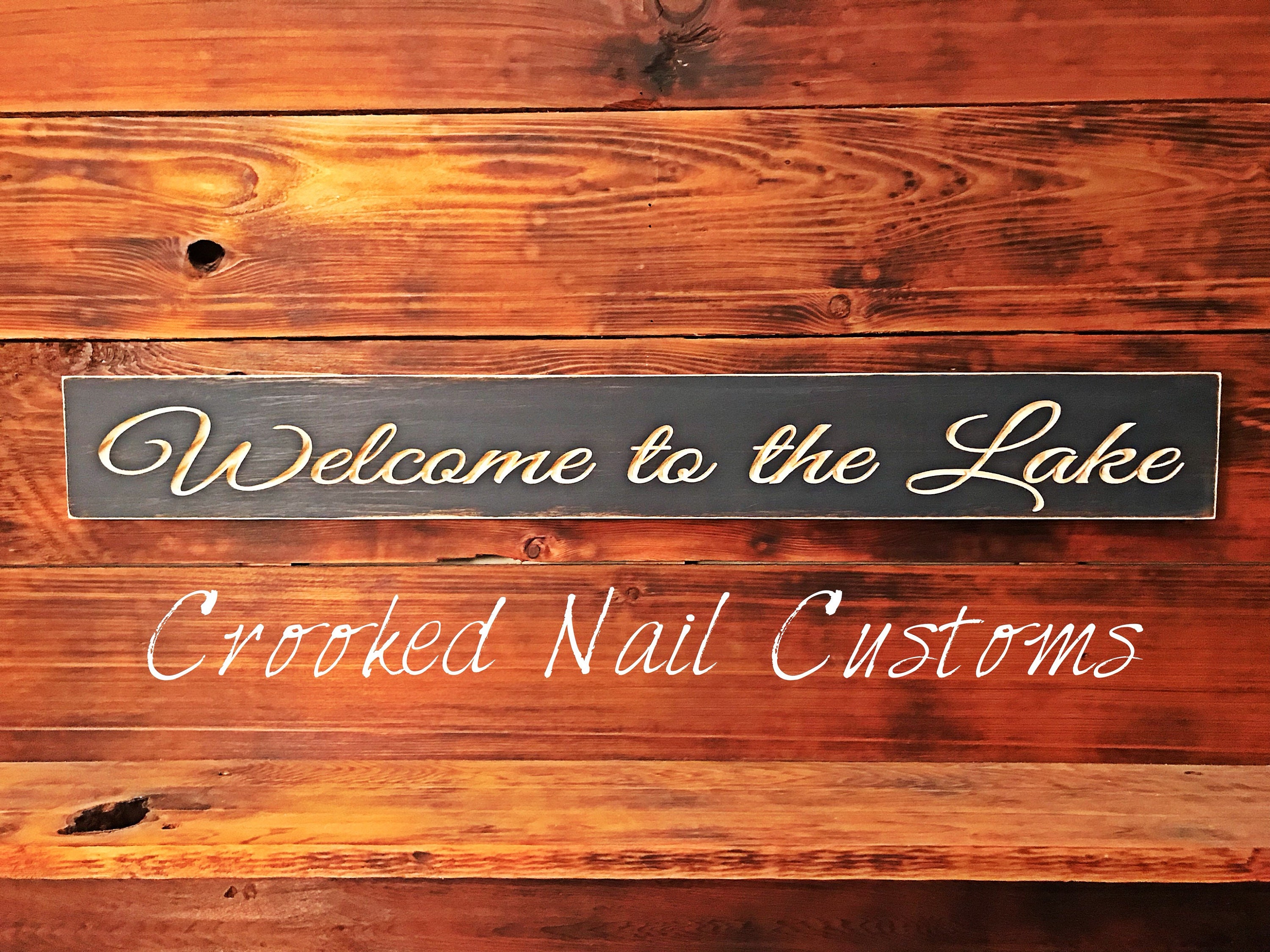 Welcome to the Lake Lake Signs Lake Life Beach Signs - Etsy