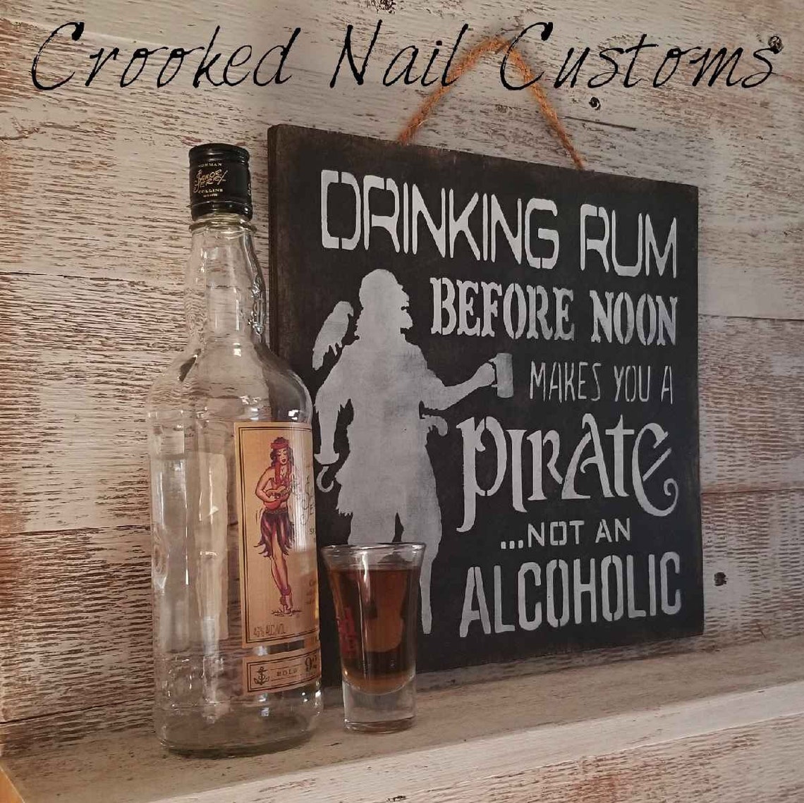 Pirate Alcohol Rum Funny Signs Wall Decor Wooden - Etsy