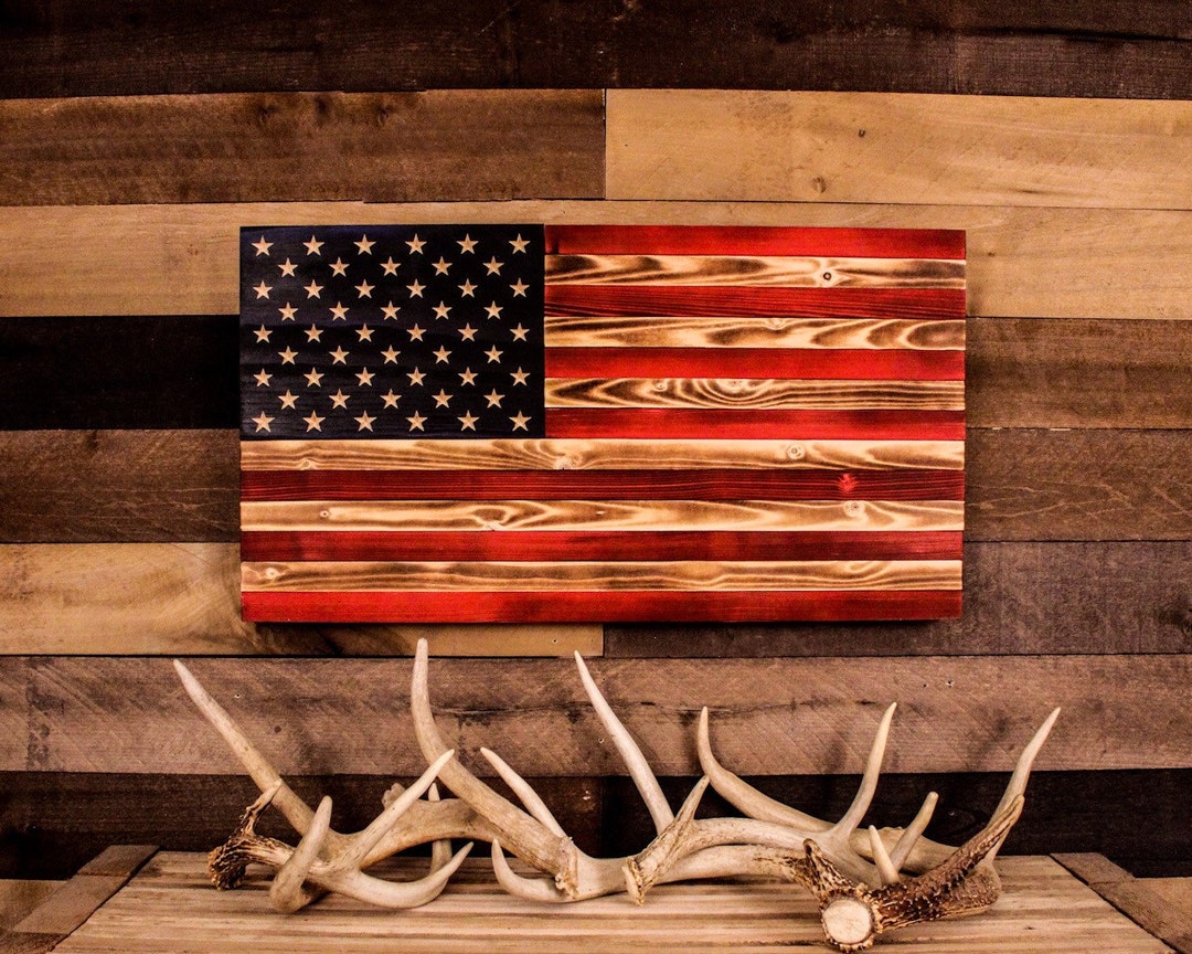 Rustic Wooden Flag Wooden Flag Wooden American Flag American Flag Wood ...