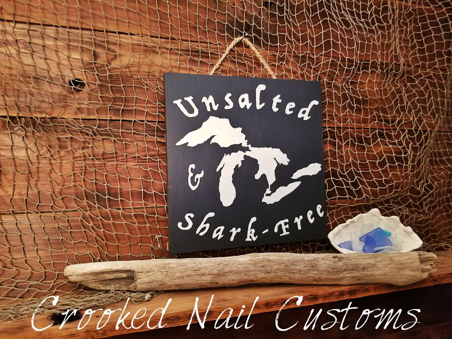 Unsalted and Shark Free Lake Signs Beach Signs Lake Life - Etsy
