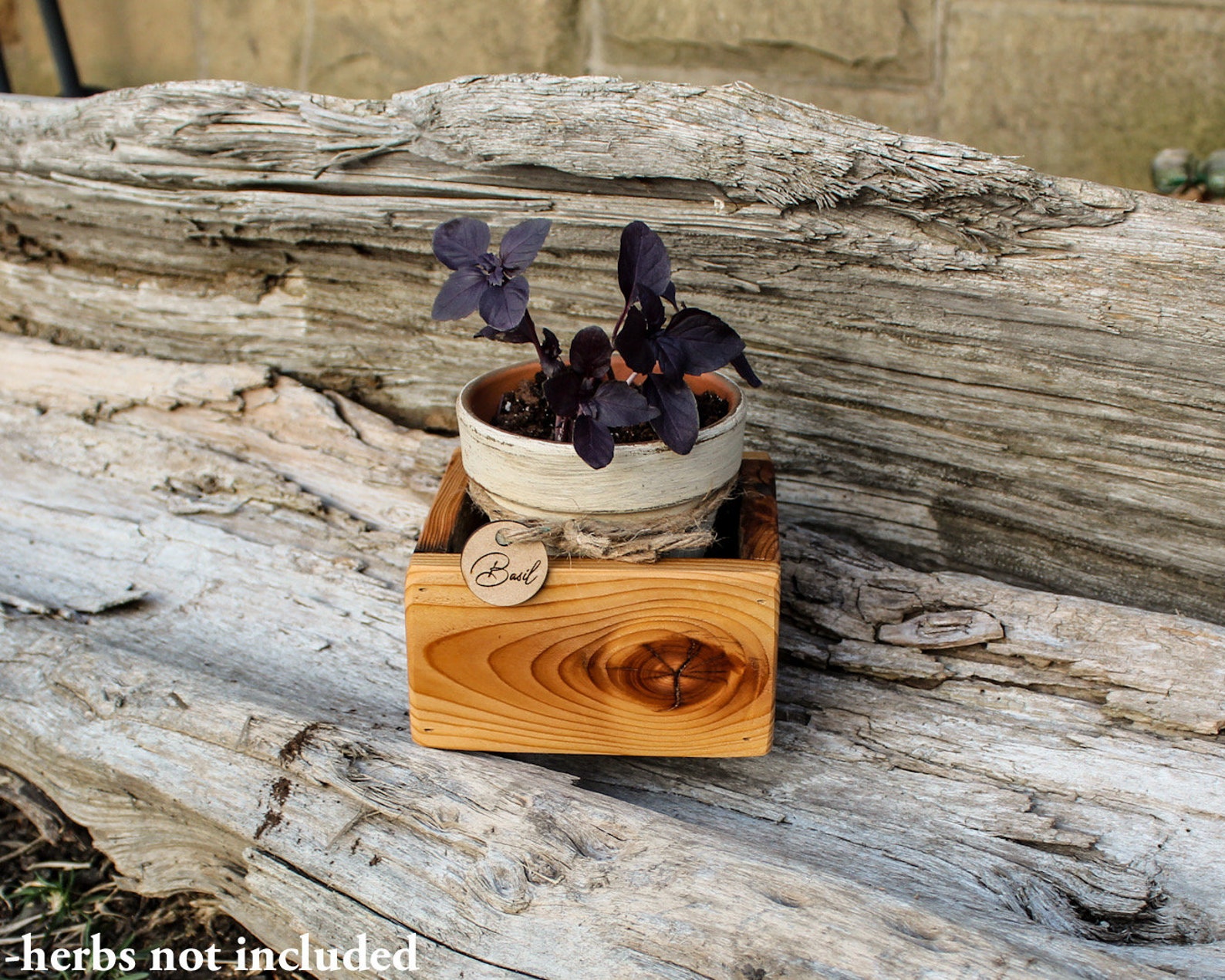 Herb Planter Herb Pots Custom Herb Box Herbs Barnwood - Etsy