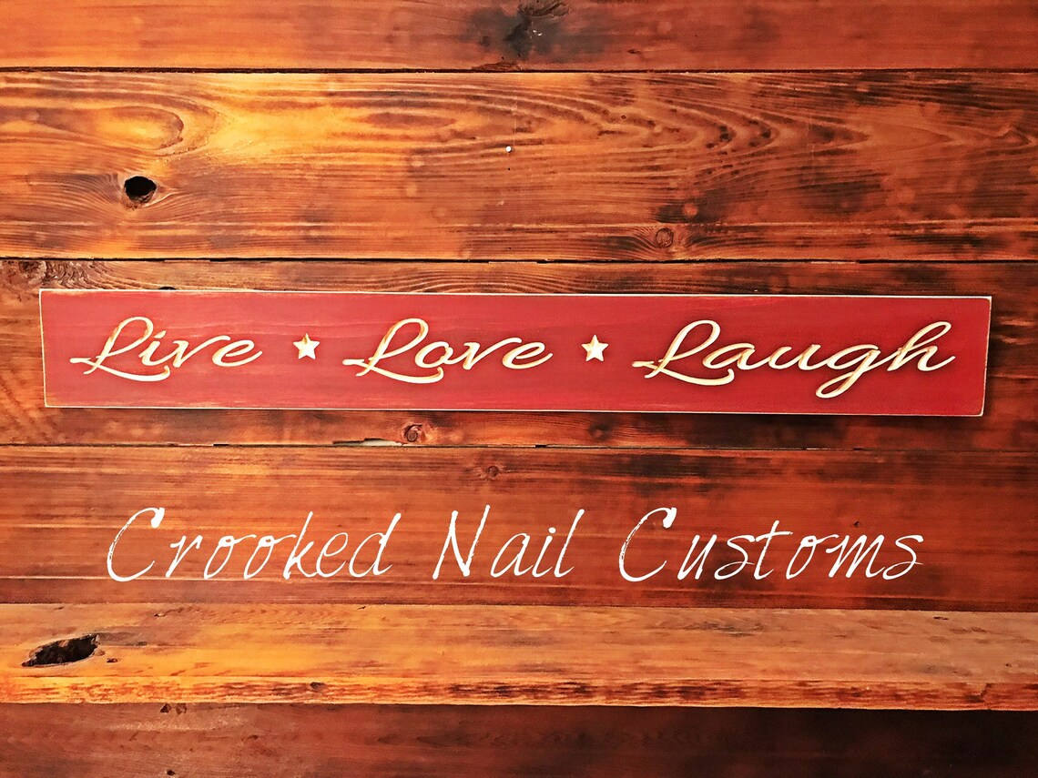 Live Love Laugh Sign Wooden Signs Wood Signs Carved - Etsy