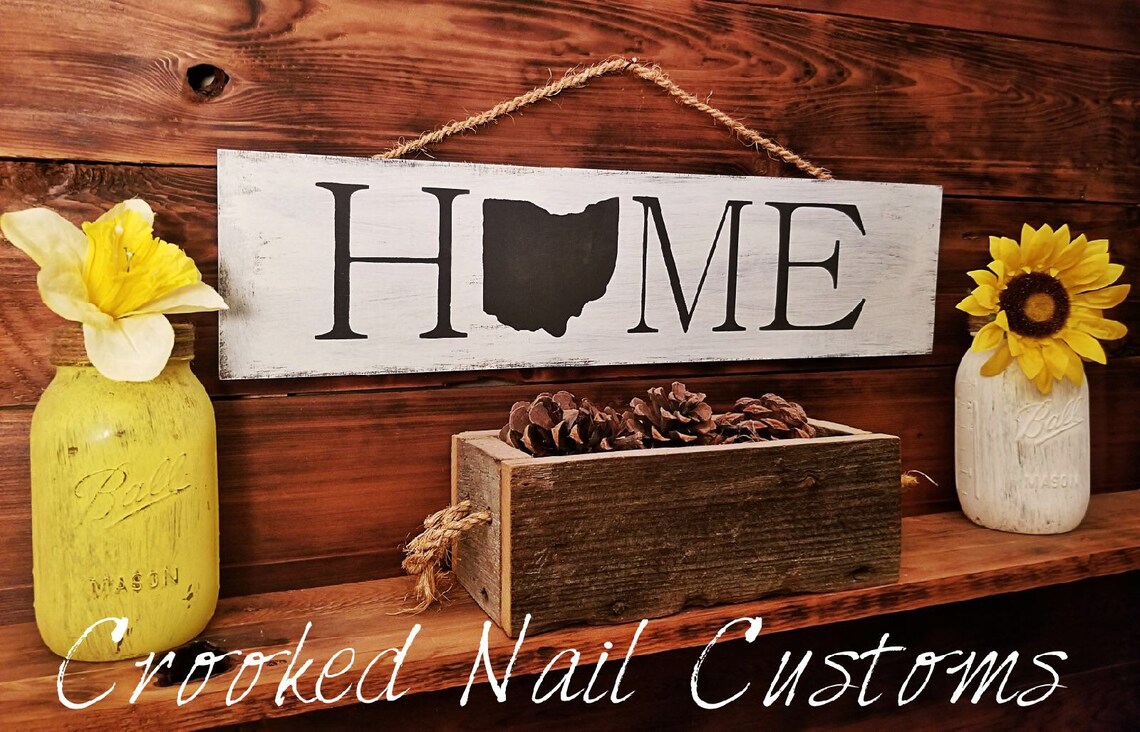 Ohio Farmhouse Farmhouse Signs Wooden Signs Rustic - Etsy