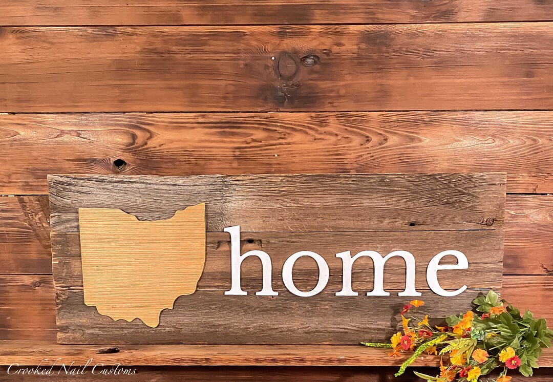 Barn Wood Sign Ohio Sign Farmhouse Decor Ohio Decor Rustic Decor Wooden ...