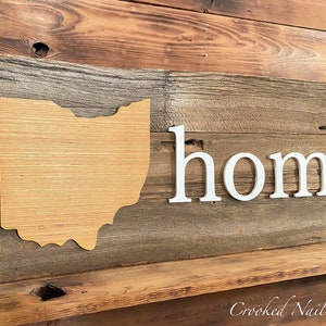 Barn Wood Sign Ohio Sign Farmhouse Decor Ohio Decor Rustic Decor Wooden ...