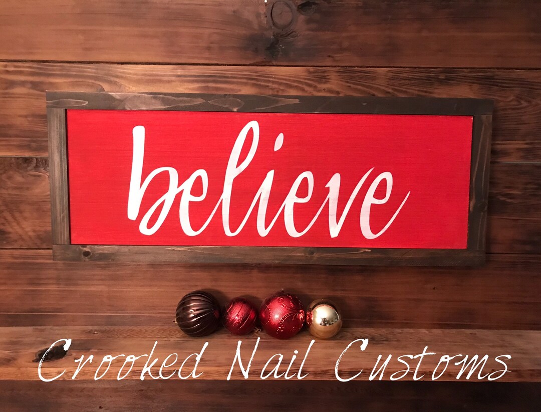 Believe Sign Believe in the Magic Sign Christmas Signs - Etsy
