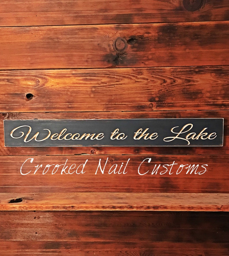 Welcome to the Lake Lake Signs Lake Life Beach Signs - Etsy